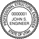 Utah Structural Engineer Stamp, Seal and Embosser